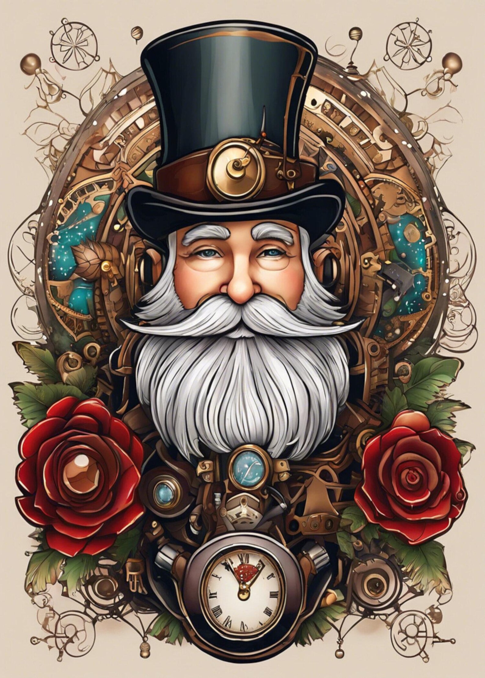 10 Steampunk Santa Images, Steampunk Clipart, Santa Clipart, Steampunk ...