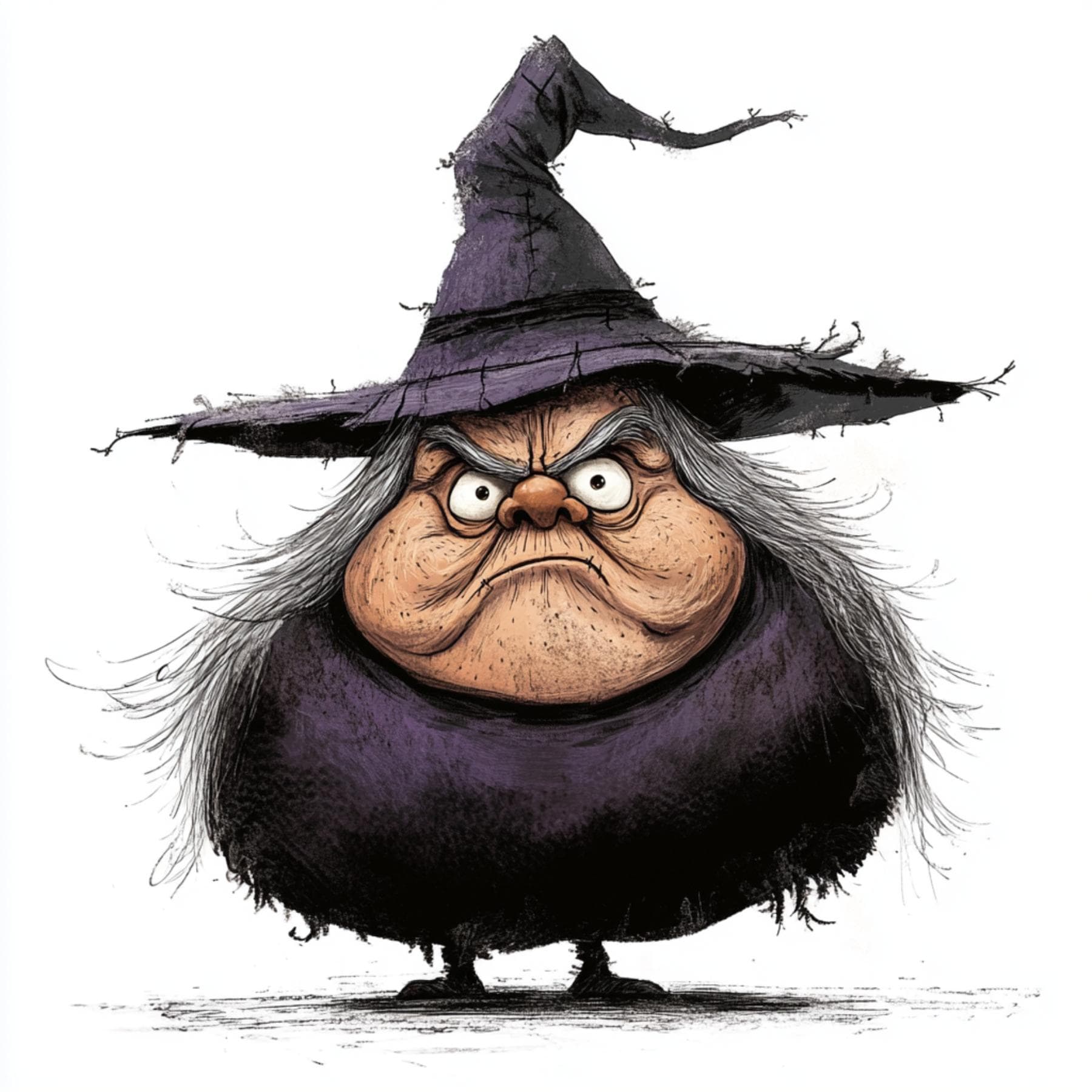Grumpy Witch, Witch Clipart, Grumpy Witch, Funny Witch, Cartoon Witch ...