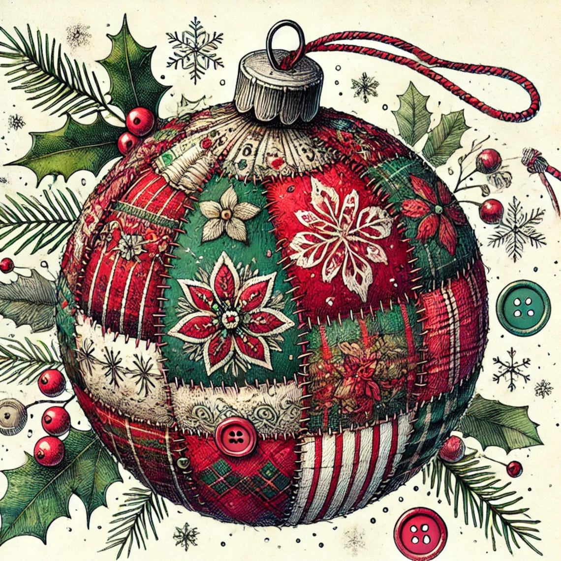 10 Patchwork Bauble Clipart Images, Baubles, Patchwork, Sewing ...