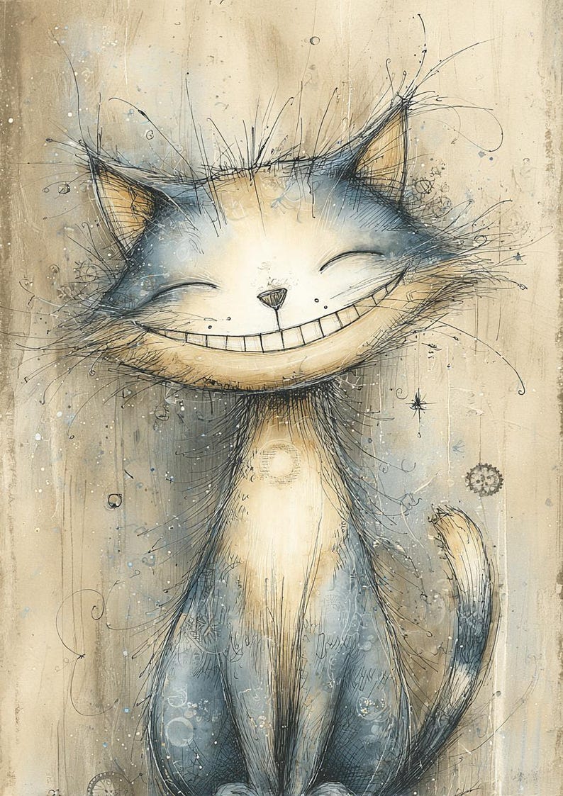 Clockwork Whiskers Clipart Set, Steampunk Cat Art, Whimsical Furry ...
