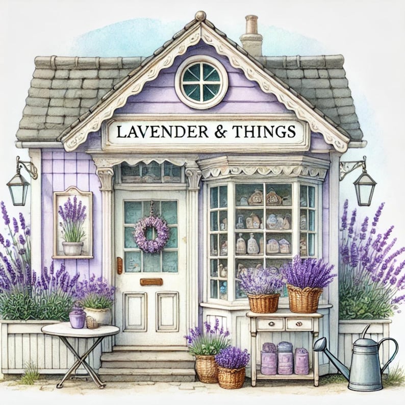 Lavender Gift Shop Image: Floral Wellness Decor (JPG Images) - Etsy