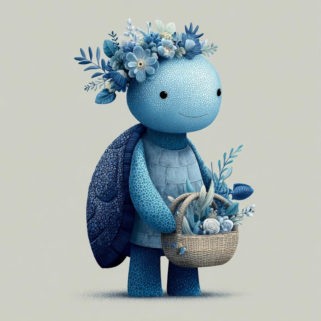 Ocean Animal CLIPART, Blue Sea Creatures, Turtle Whale Seahorse Octopus ...