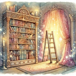 Magical Libraries, Fantasy Art Images, Library Clipart, Book Themes ...