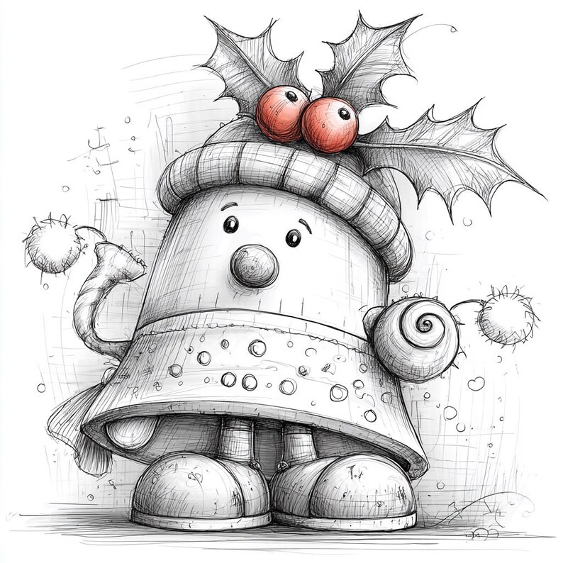 Christmas Bell, Festive Bells, Cute Bell Art, Holiday Decor, Winter ...