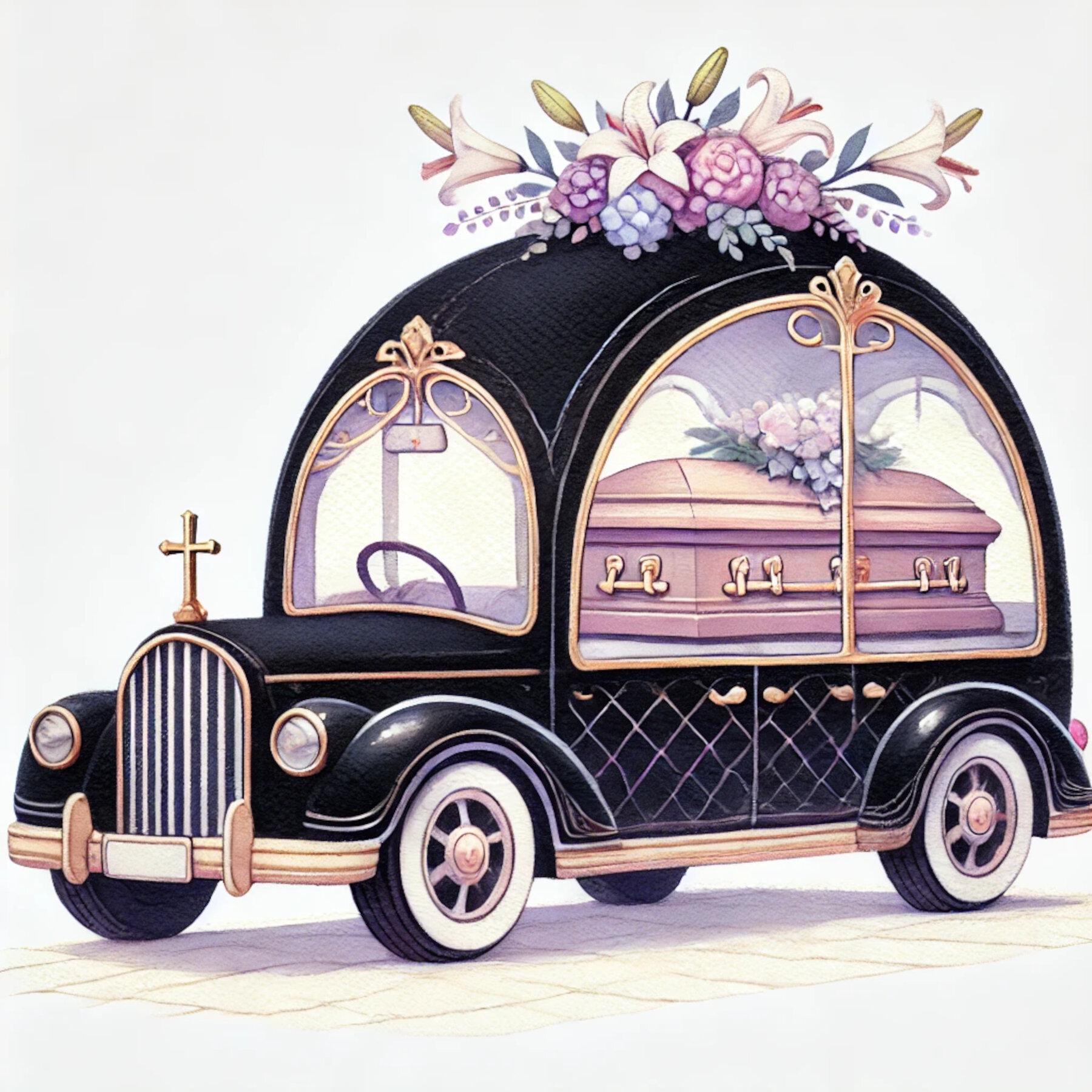 The Undertakers, Funeral Clipart, Undertaker Art, Gothic Watercolor ...