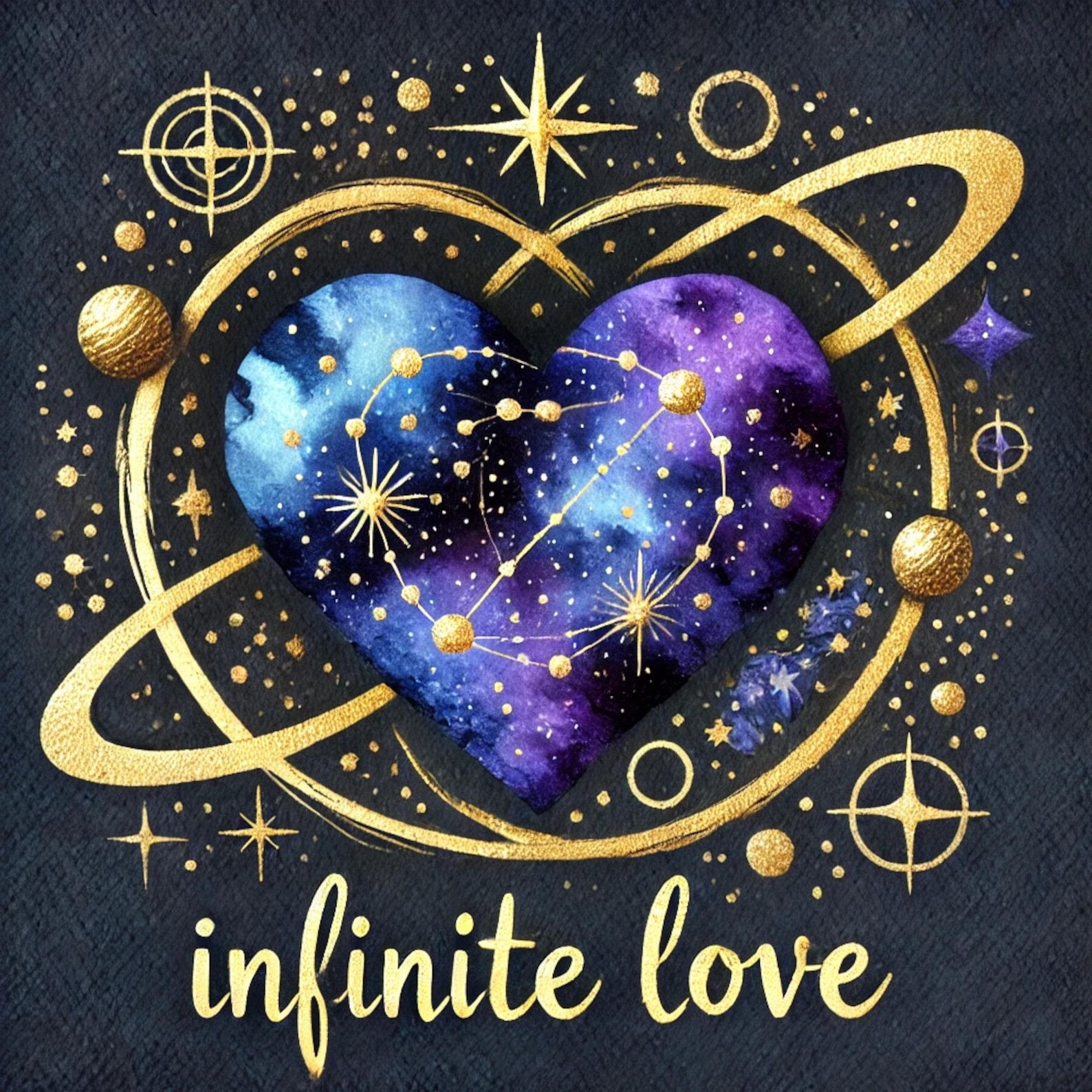 Galaxy of Love, Cosmic Heart Art, Galaxy Love Designs, Starry Romantic ...