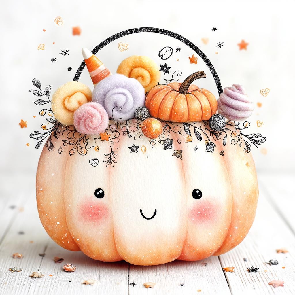 Kawaii Pumpkin, Cute Halloween, Pumpkin Basket, Pastel Pumpkins, Ghost ...