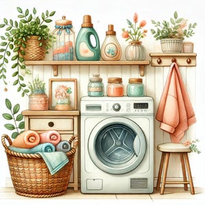 Cosy Cottage Laundry, Scenes From the Laundry Room, Washing, Drying ...