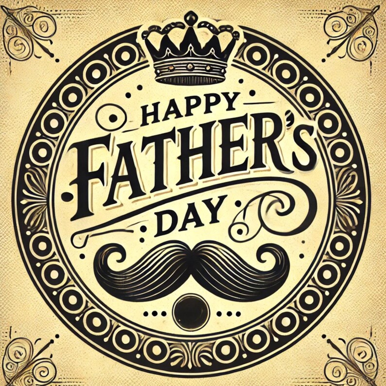 Father's Day, Vintage Dad Badge, Retro Father Emblem, Classic Dad Label ...