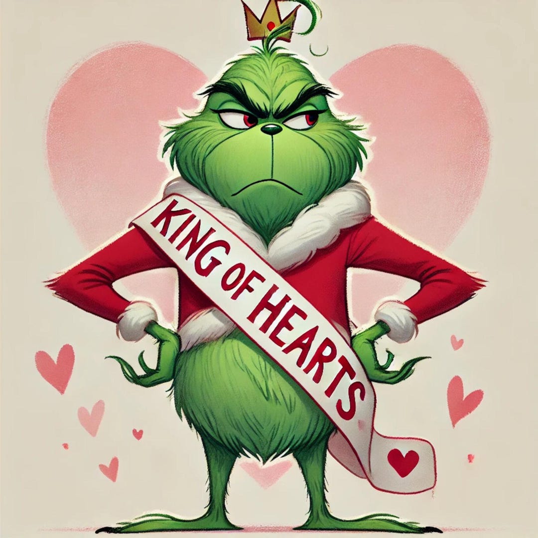 Grinch Valentine, Mischief Love, Heart Humor, Love Whimsy, Cheeky ...