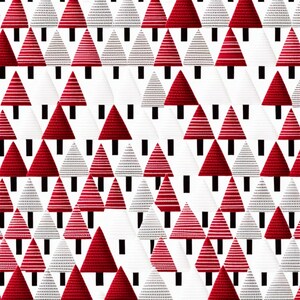 10 Red Christmas Tree Repeat Pattern Clipart, 12x12 Size, Scrapbooking ...