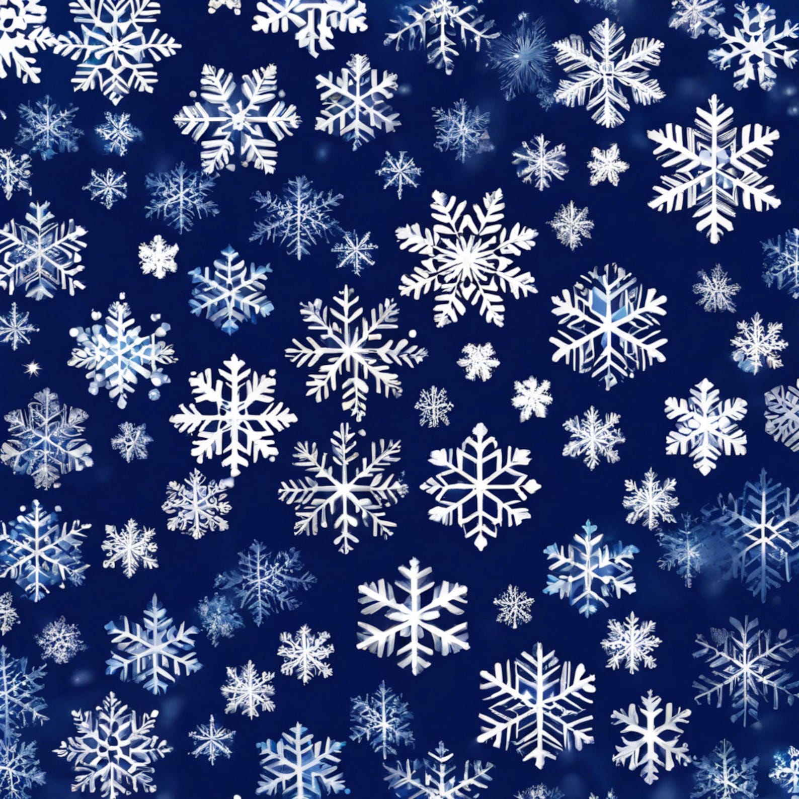 10 Blue Snowflake Repeat Pattern Clipart, 12x12 Size, Scrapbooking ...