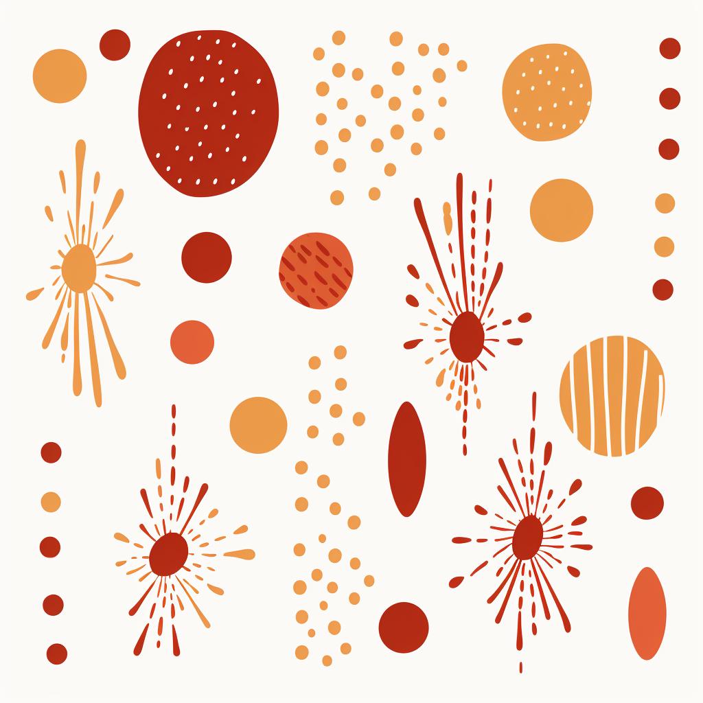 Abstract Scandinavian Folk Art Pattern | Mid-century Botanical ...