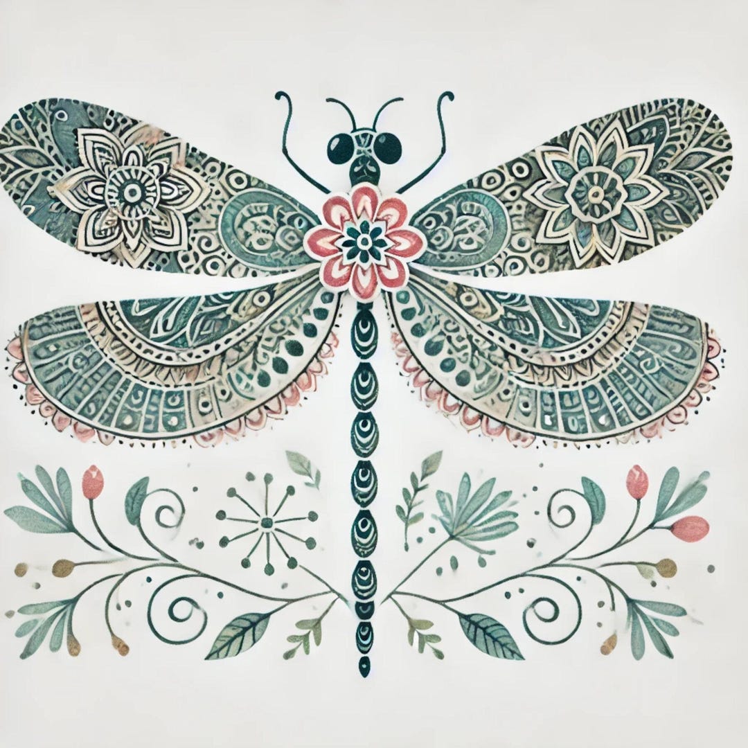 Dragonfly Patterns, Mandala Dragonflies, Intricate Wings, Geometric Art ...