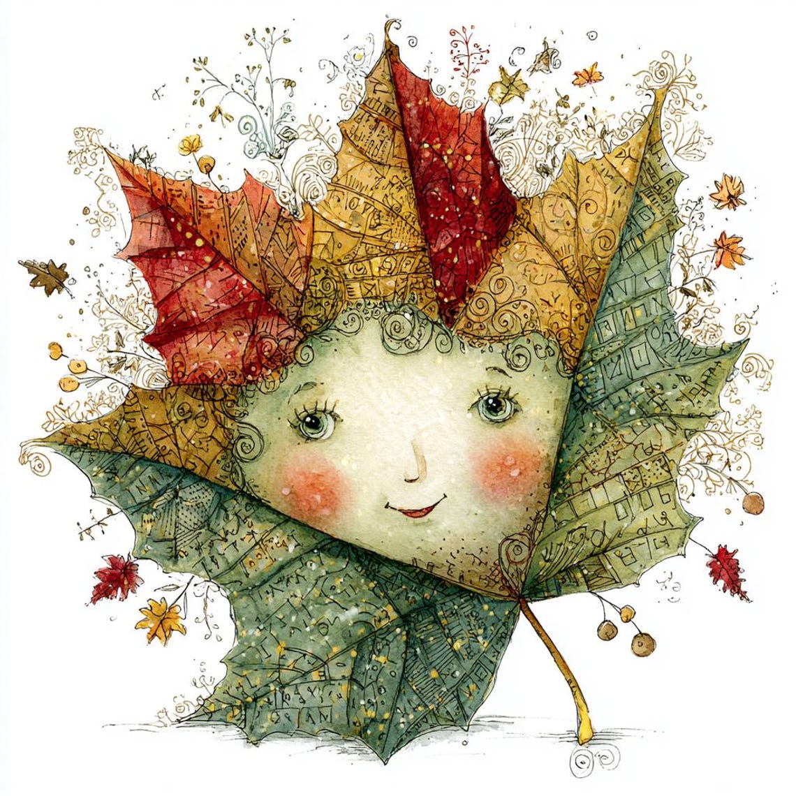 Leaf People, Autumn Faces, Whimsical Leaves, Nature Kids, Fall Art ...
