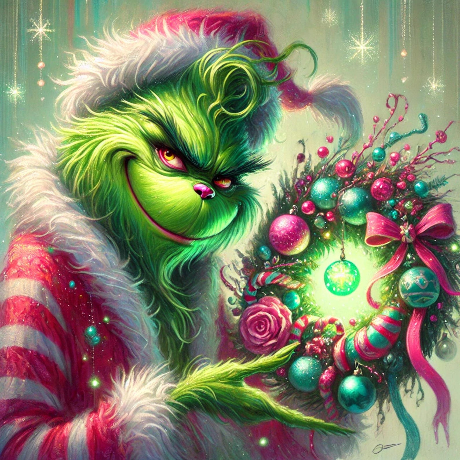 Wreath Thief, 10 Grinch Images, High Quality 300dpi, Grinch, Green Man ...