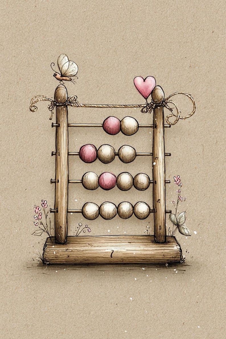 Abacus Drawing, Pastel Abacus, Kids Math Art, Counting Toy, Learn to ...