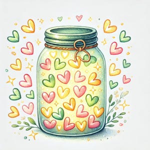 Love Bugs, Love Bug Clipart, Cute Heart Bugs, Whimsical Insects, Pastel ...