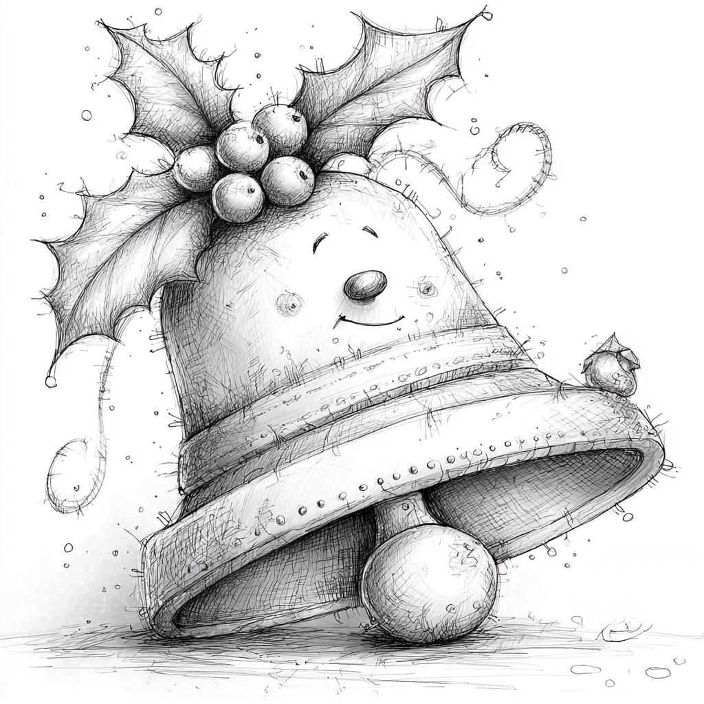 Christmas Bell, Festive Bells, Cute Bell Art, Holiday Decor, Winter ...