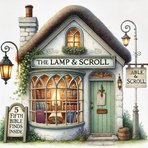 Bible Shop, Bible Shop Art, Christian Clipart, Watercolor Bible, Faith ...