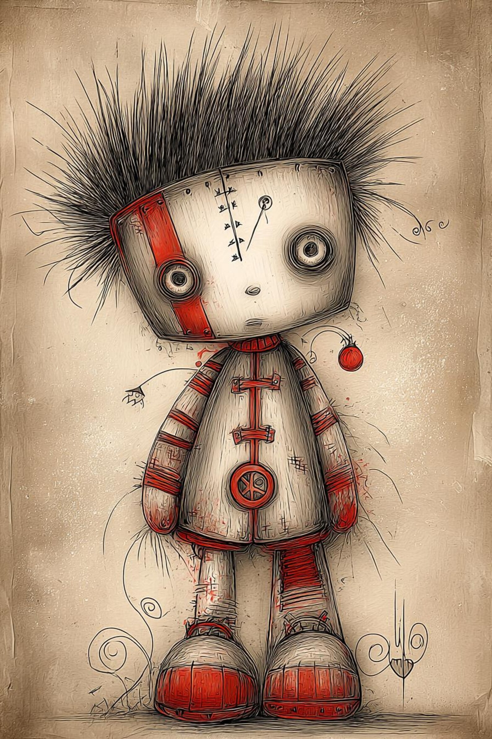 Goth Doll, Creepy Toy, Stitched Doll, Haunted Doll, Spooky Art, Dark ...