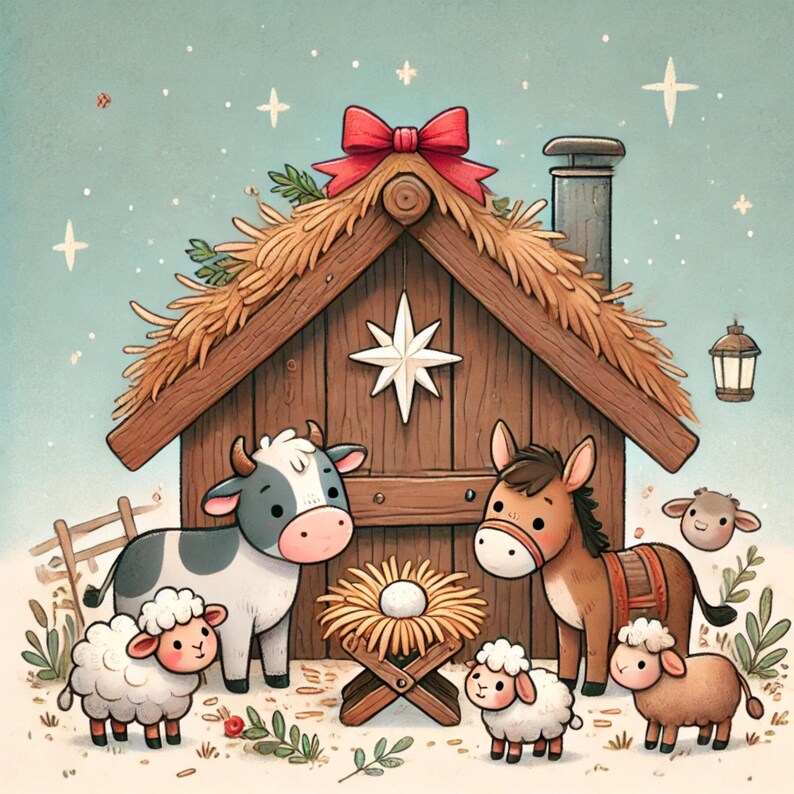 10 Away in a Manger, Manger Clipart, Baby Jesus, Nativity Clipart ...