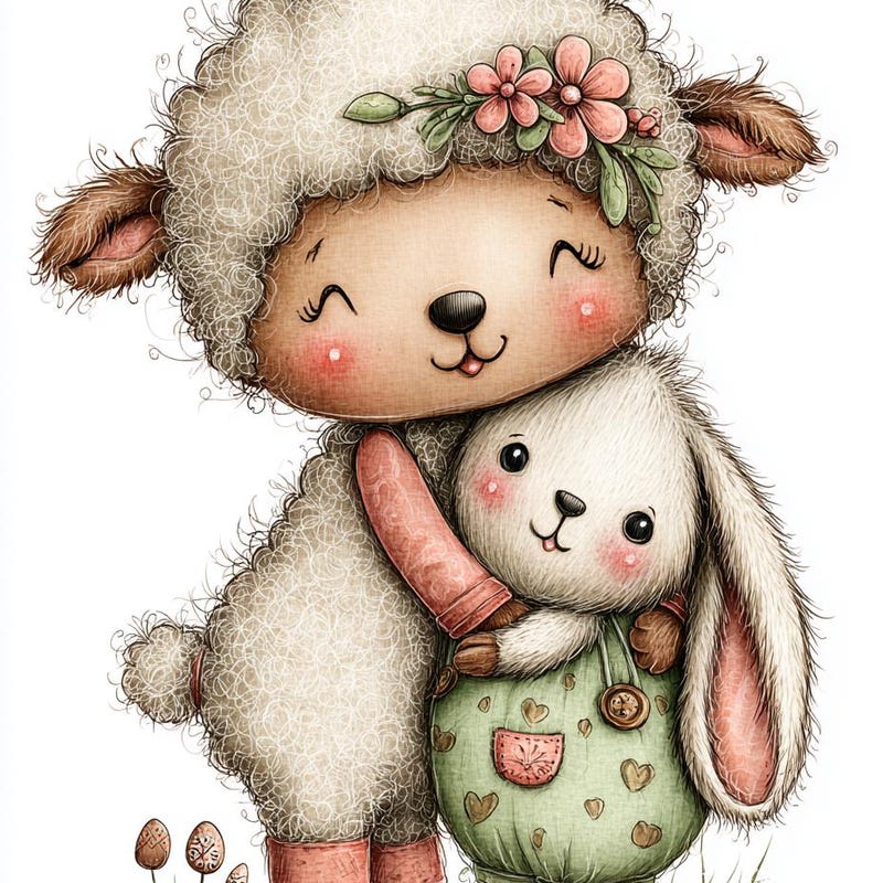 Whimsical Hugs Clipart - Etsy