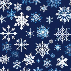 10 Blue Snowflake Repeat Pattern Clipart, 12x12 Size, Scrapbooking ...