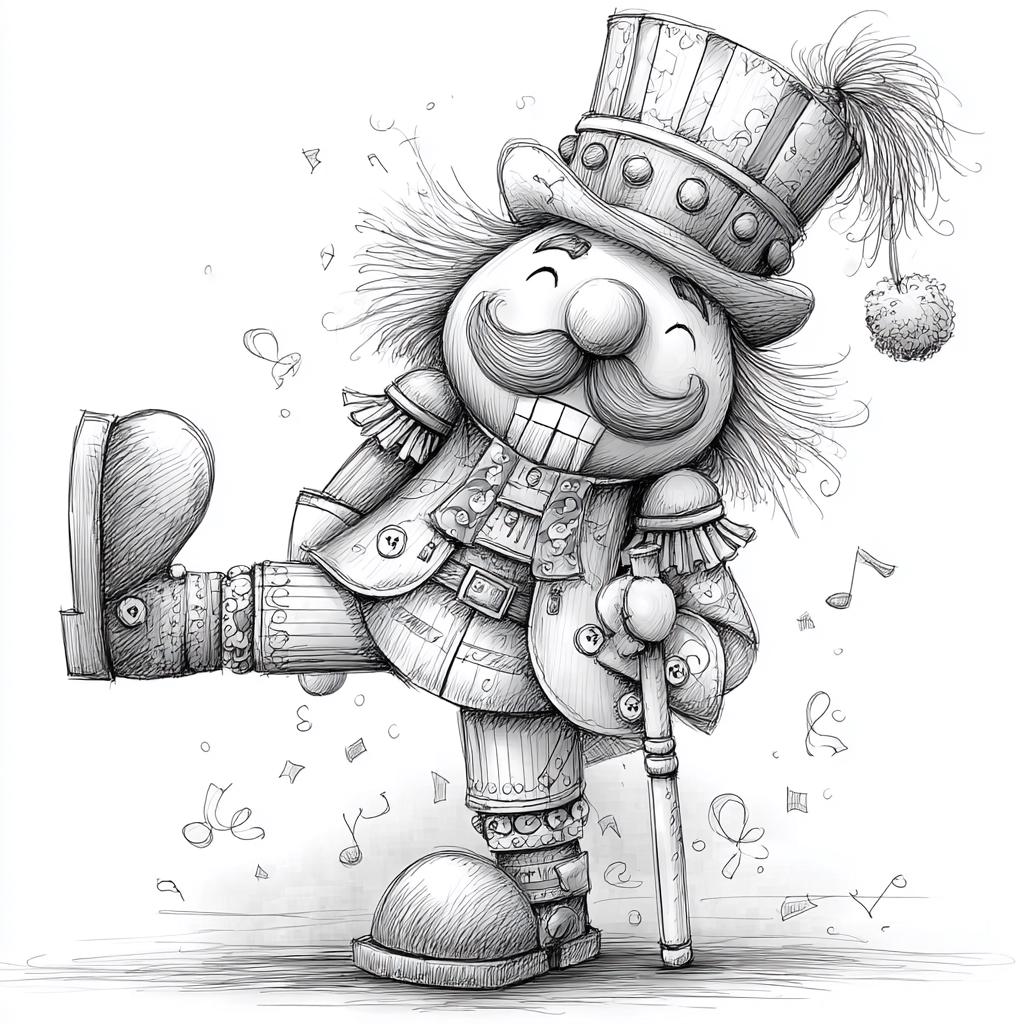 Nutcracker Art, Christmas Nutcracker, Holiday Illustration, Festive ...
