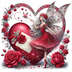 Valentine Fairy, Fairy Clipart, Fairy Images, Fantasy Art, Valentines ...