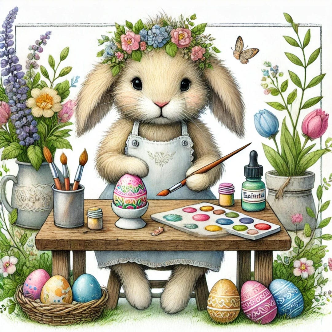 Easter Workshop, Easter Bunny, Whimsical Art, Bunny Workshop, Spring ...