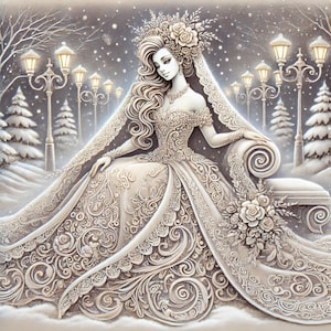 Snow Bride - 12 Jpg Images, Bridal Images, Bridal Clipart, Bridal Jpg ...
