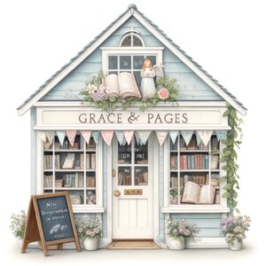 Bible Shop, Bible Shop Art, Christian Clipart, Watercolor Bible, Faith ...