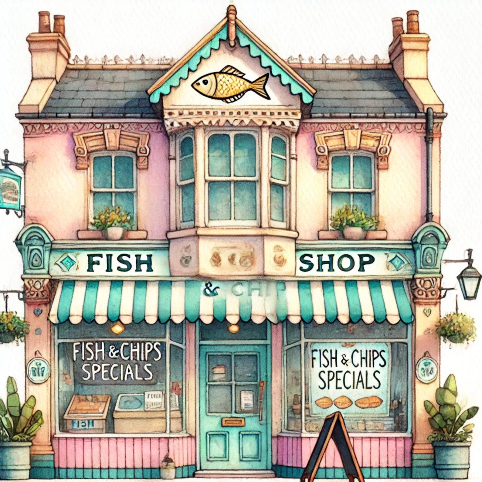 Fish and Chip Shop, Traditional Fish Shop, Crispy Fish and Chips ...