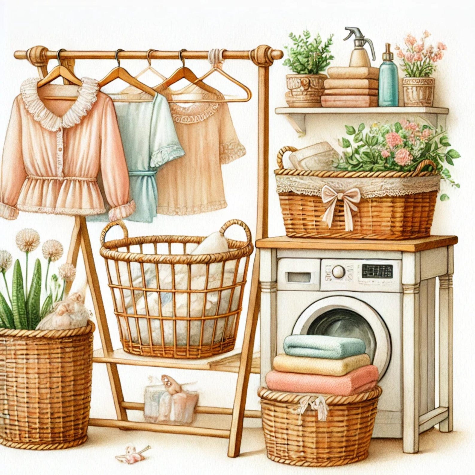 Cosy Cottage Laundry, Scenes From the Laundry Room, Washing, Drying ...