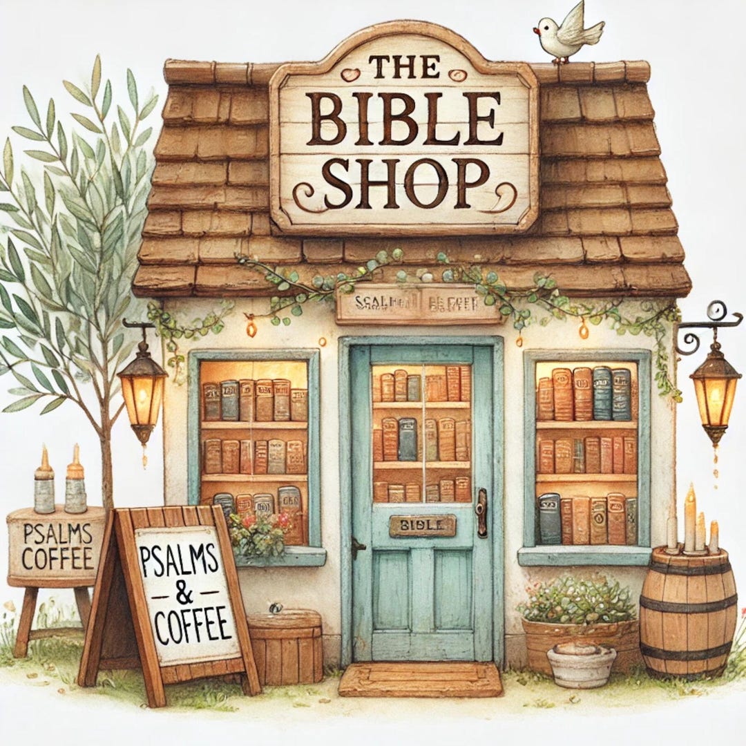 Bible Shop, Bible Shop Art, Christian Clipart, Watercolor Bible, Faith ...