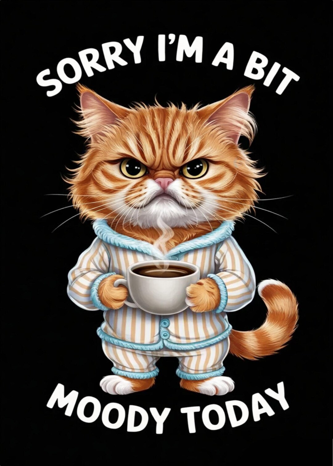 10 Moody Cat Clipart, Grumpy Cat Clipart, Angry Cat, Not in the Mood ...