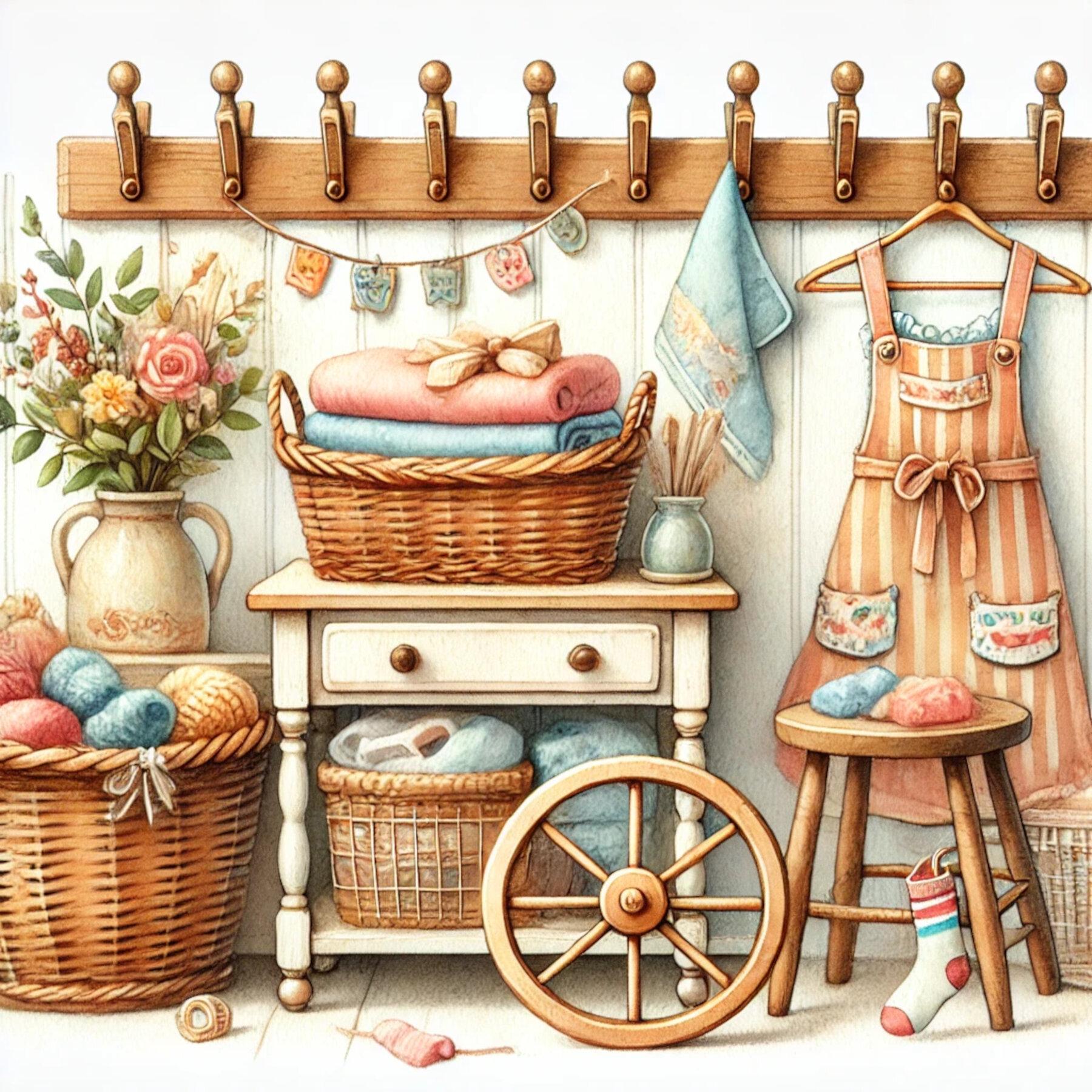 Laundry Room Scenes, Country Cottage, Cottage Core, Washing, Drying ...