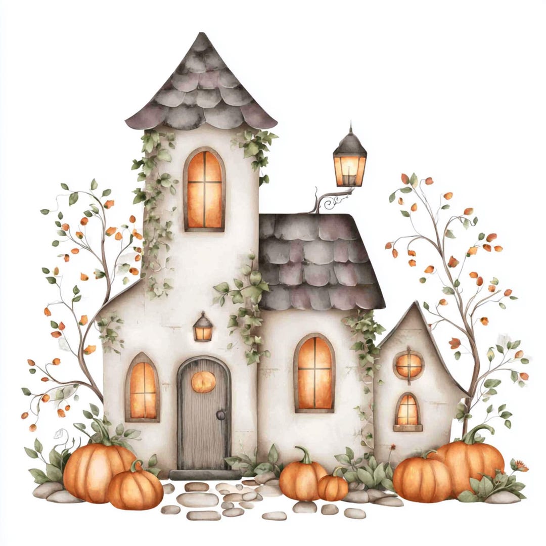 Pumpkin House, Haunted Home, Autumn Cottage, Spooky House, Halloween ...