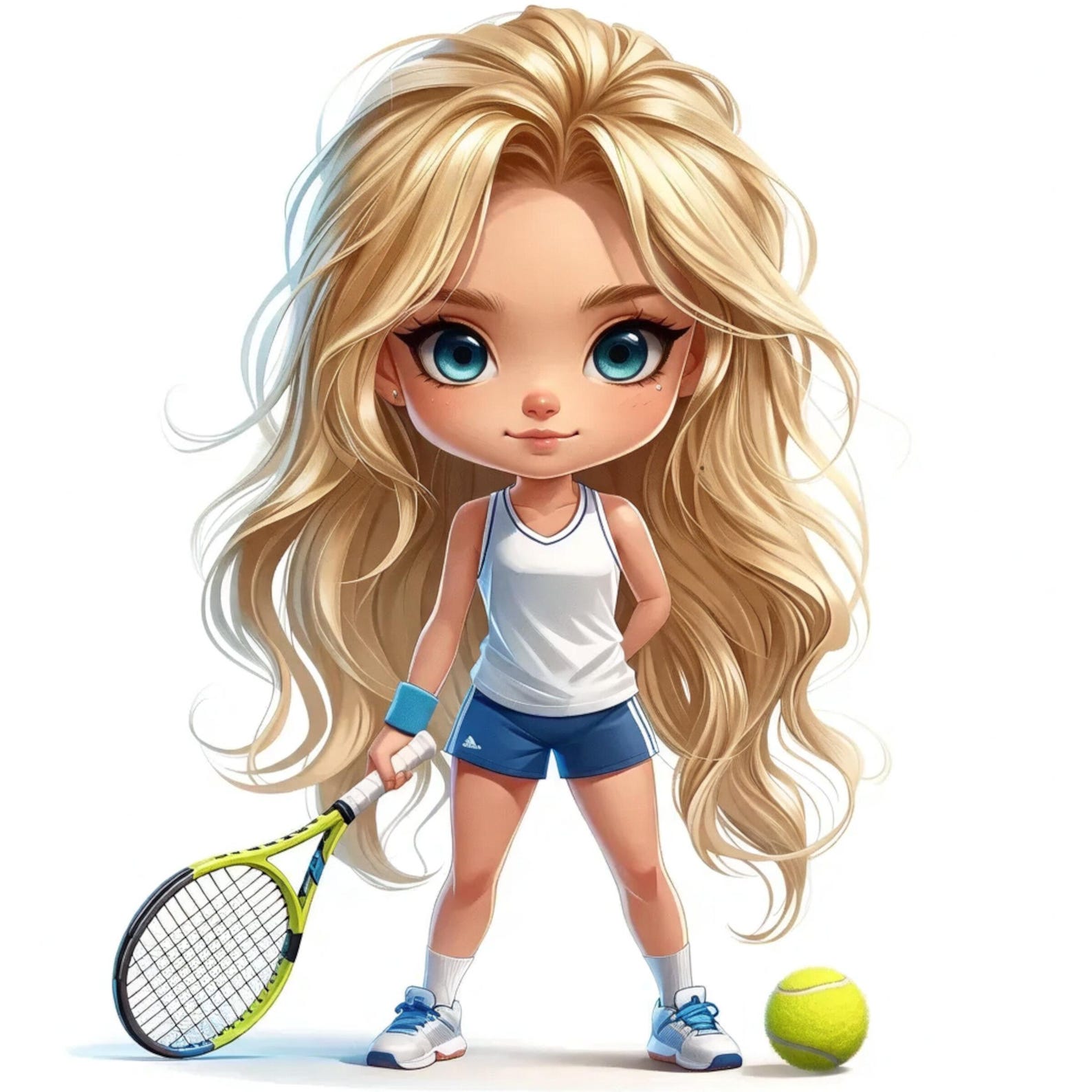 10 Tennis Girl Clipart, Chibi Girl, Tennis, Tennis Player, Wimbledon ...