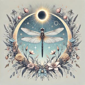 Celestial Dragonfly, Fantasy Clipart, Dragonfly, Celestial Image ...