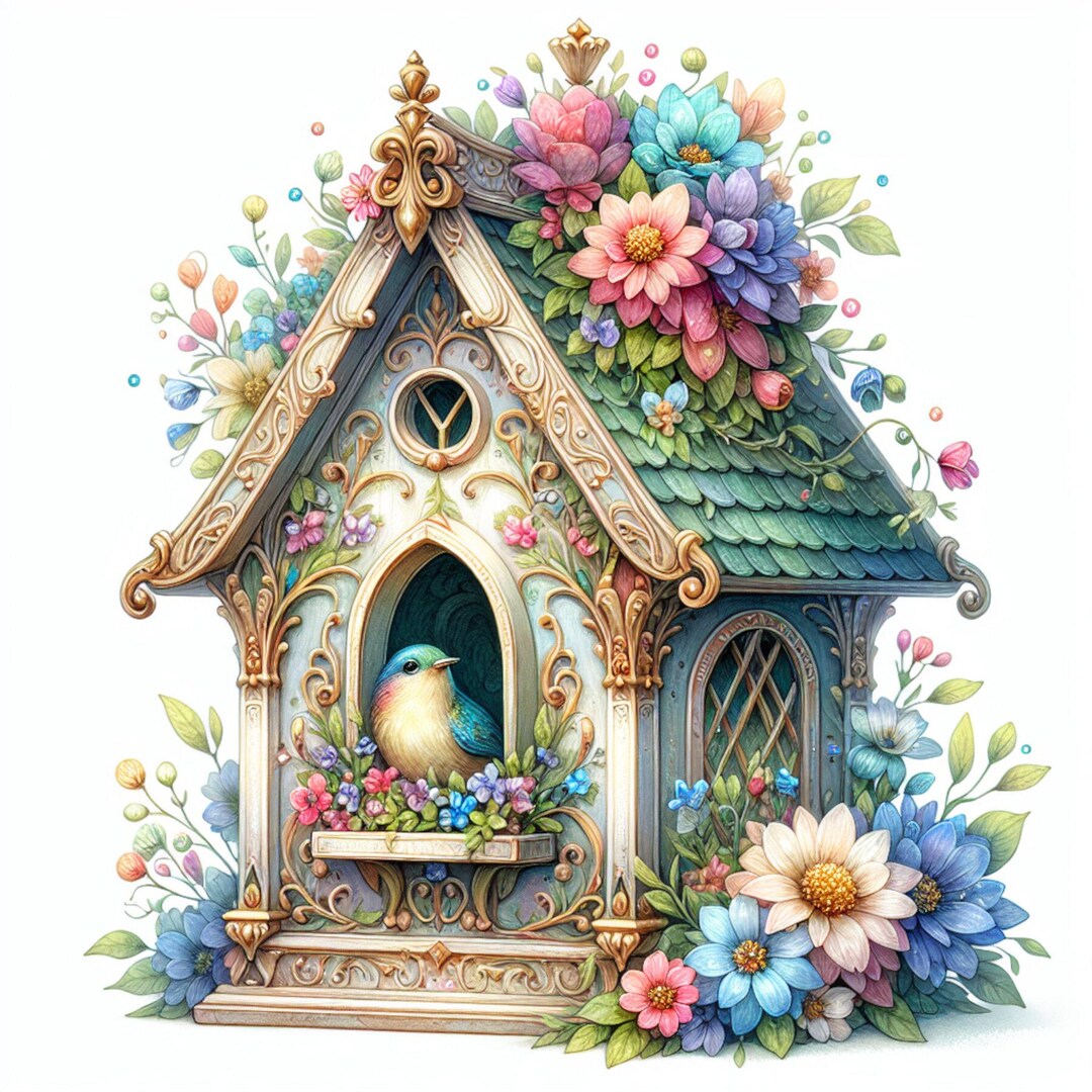 10 Whimsical Birdhouses, Whimsical Images, Bird Houses, Quirky Clipart ...