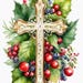 Holly Cross, Christmas Cross, Religious Festival, Cross of Christ ...
