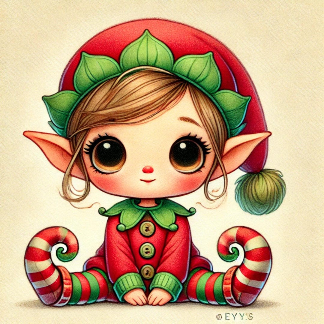 10 Baby Elf, Baby Elf Clipart, Girl Elf Jpg, Nursery Decor, Elf Images ...