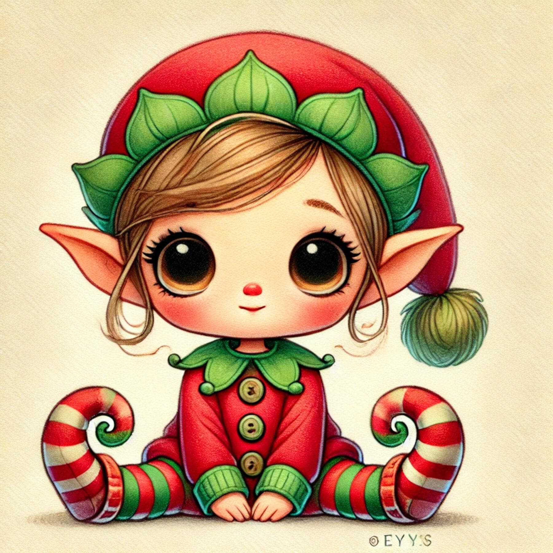 10 Baby Elf, Baby Elf Clipart, Girl Elf Jpg, Nursery Decor, Elf Images ...