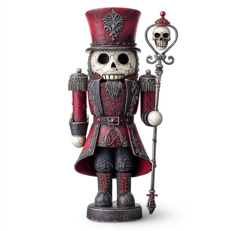 Goth Nutcracker CLIPART, Skull Toy Art, Dark Xmas Decor, Gothic Soldier ...