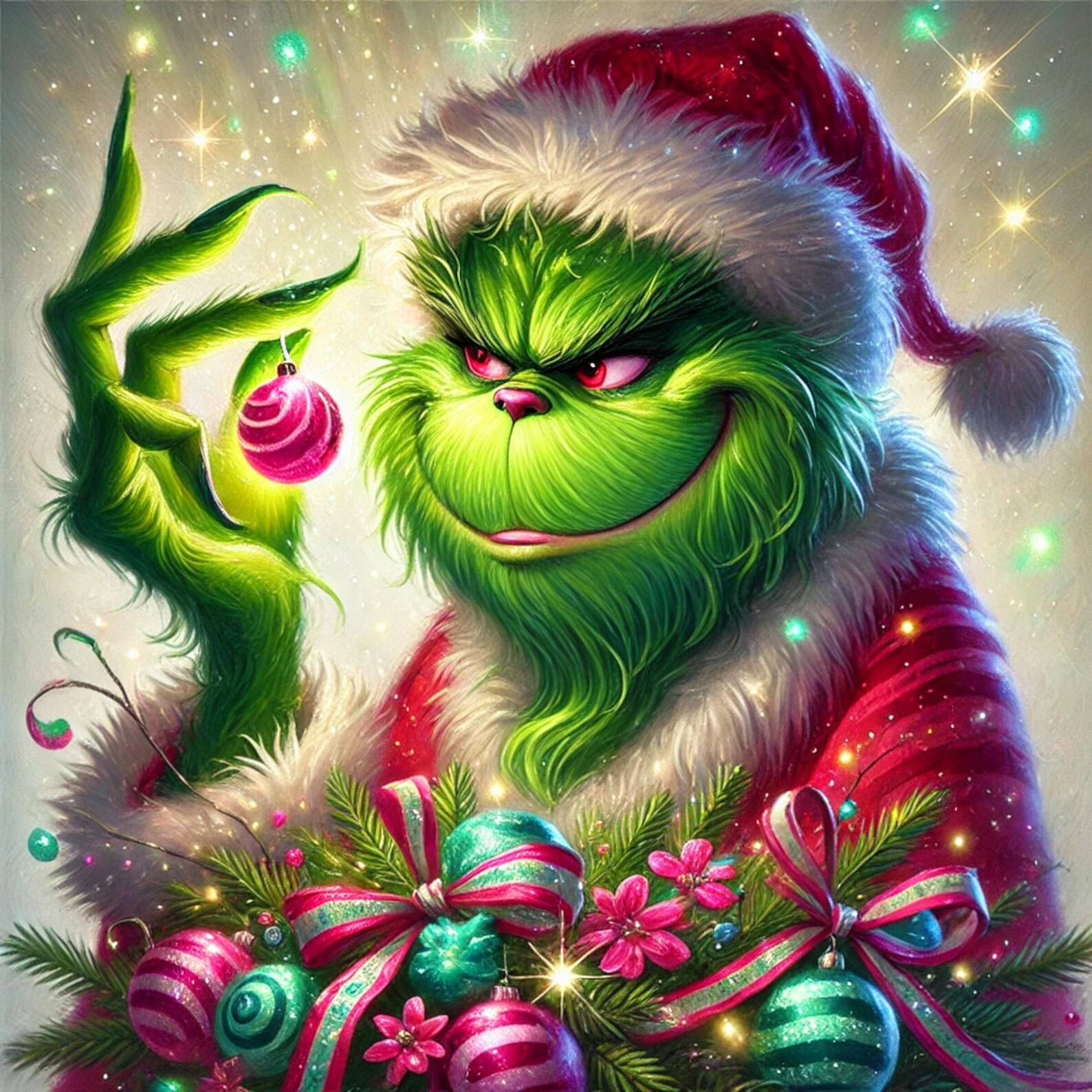 Wreath Thief, 10 Grinch Images, High Quality 300dpi, Grinch, Green Man ...