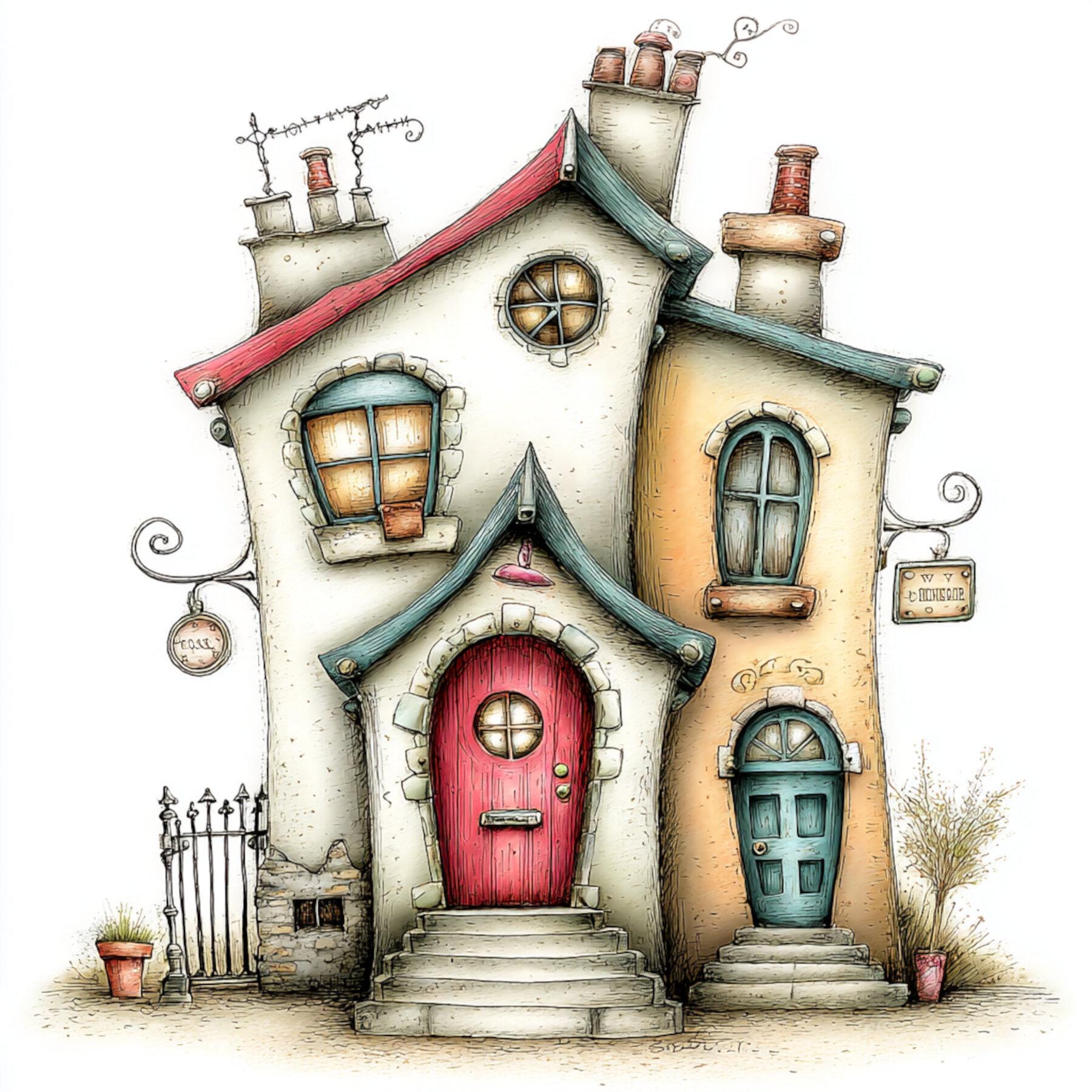 Wonky Houses, Whimsical Homes, Storybook Cottage, Fantasy Houses ...