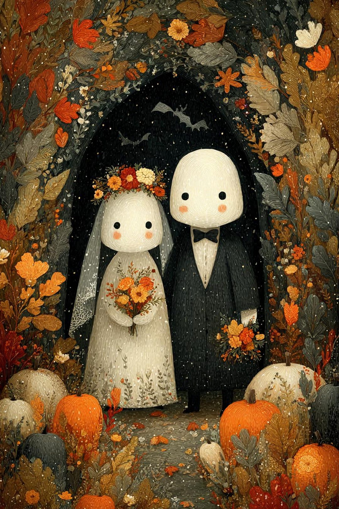 Ghost Wedding, Spooky Bride, Haunted Groom, Autumn Wedding, Halloween ...