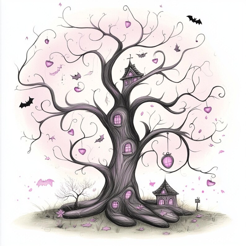 Tree House, Haunted Treehouse, Spooky Fairy Tale, Gothic Fantasy Art ...